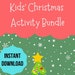 Kids' Christmas Activity Book Printable | Printable Christmas Coloring ...