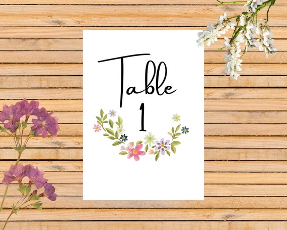 Números de mesa imprimibles / Números de mesa imprimibles - Etsy España