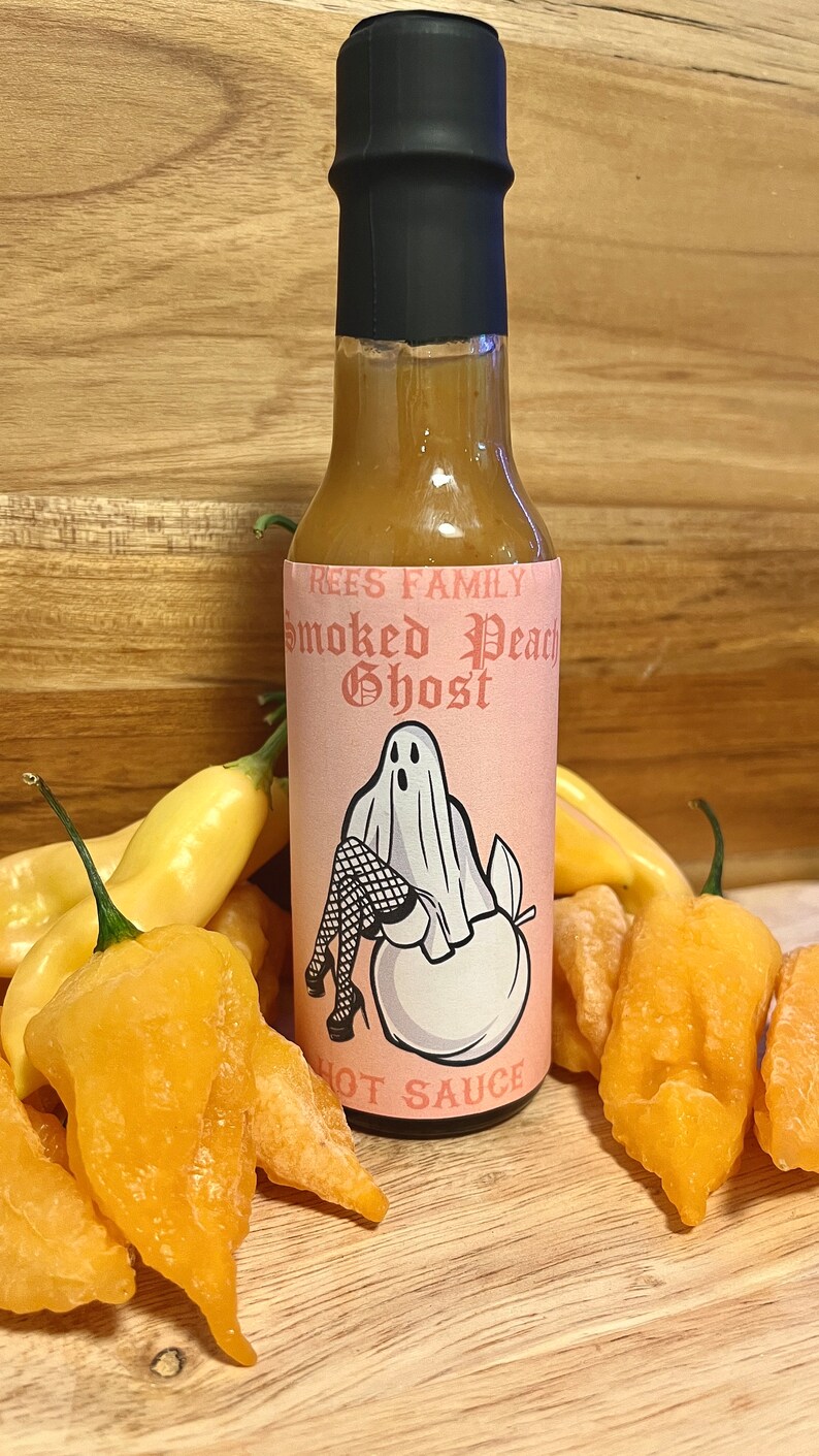 Smoked Peach Ghost Pepper Hot Sauce - Etsy