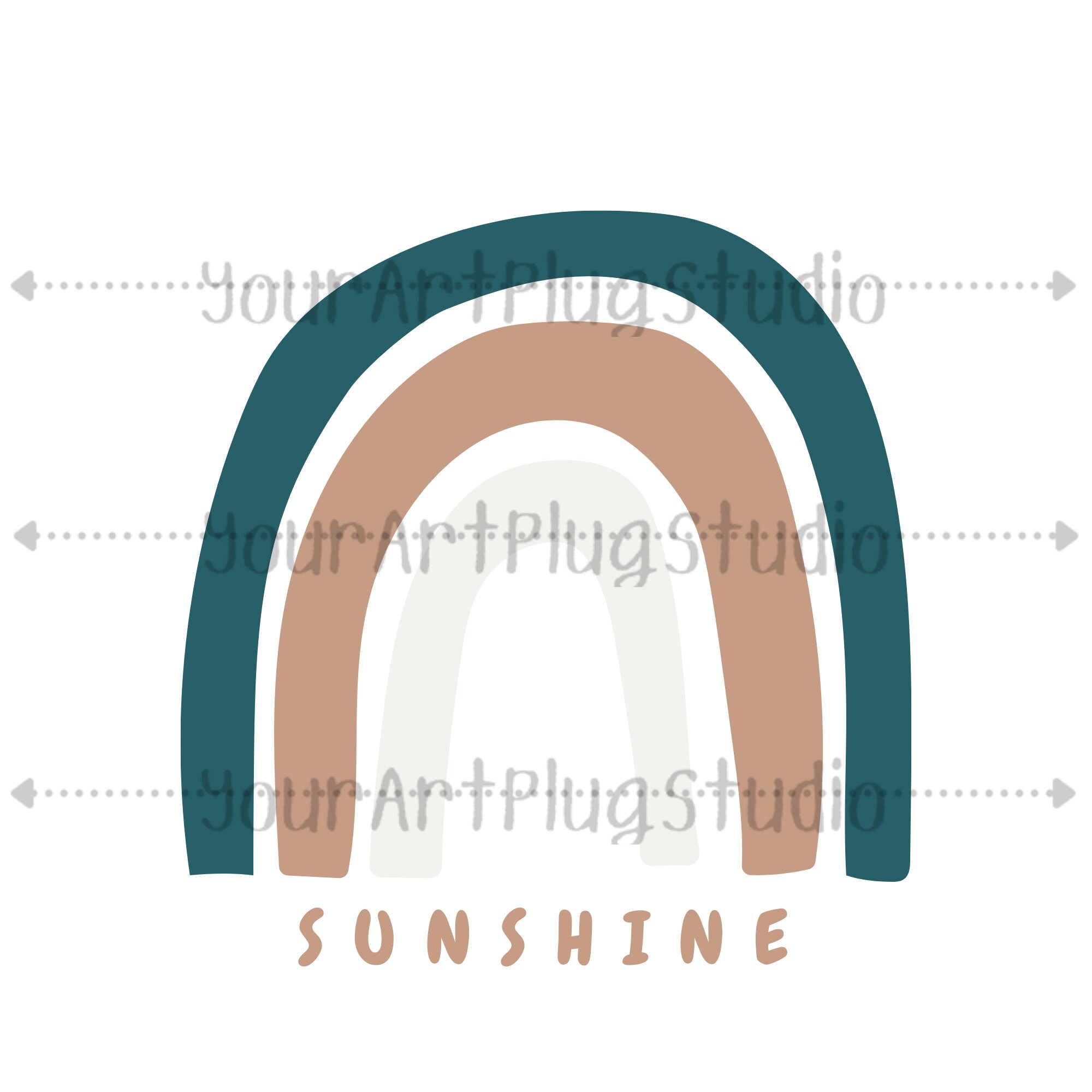 Neutral Rainbow JPG, SVG, PNG - Etsy