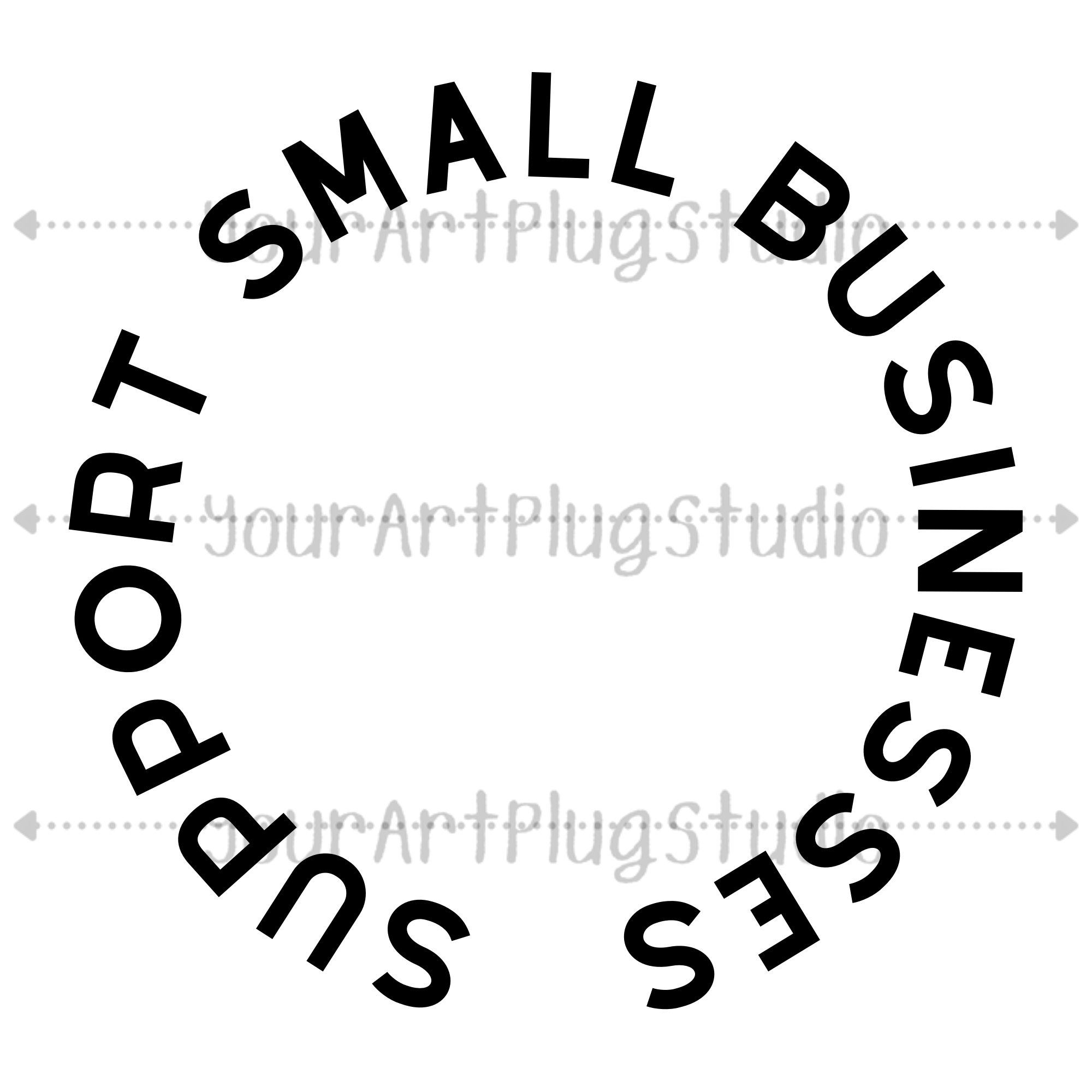 Small Business Curved Text - Etsy