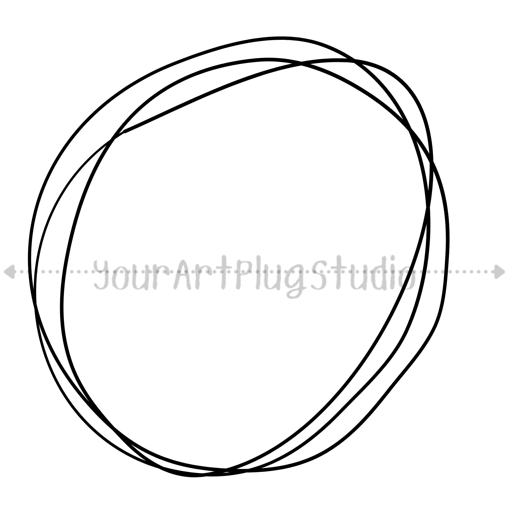 Multiple Scribble Circle Ring Frames SVG, PNG, JPG - Etsy