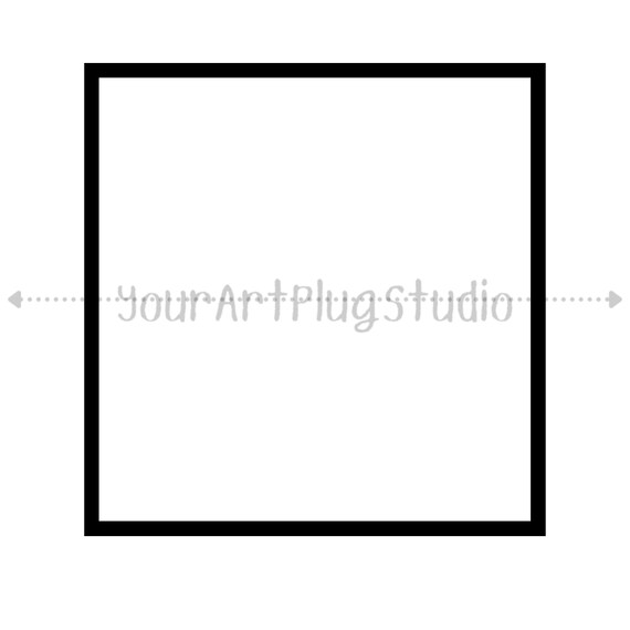 Square Frame SVG PNG JPG | Etsy