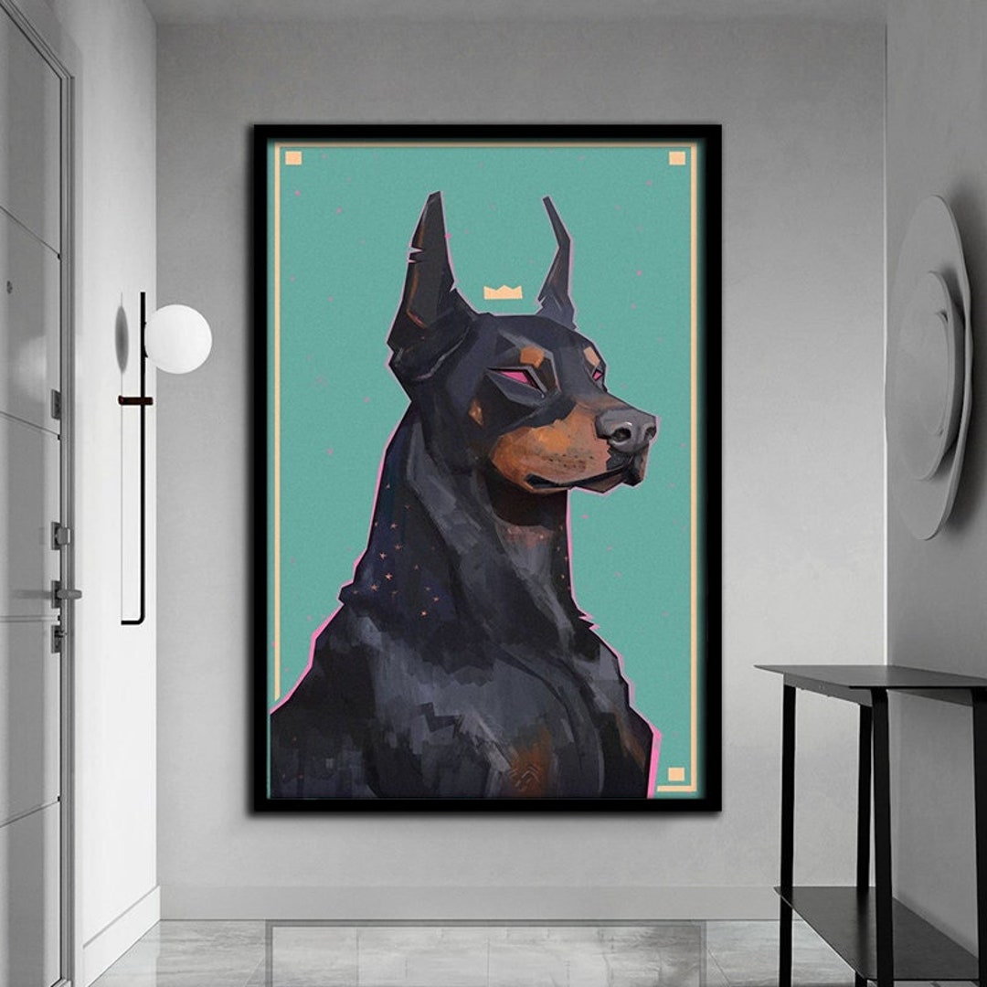 Muscular Doberman Pinscher