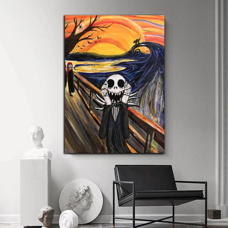 Scared Scarecrow Painting Canvas Print Art Van Gogh Canvas - Etsy