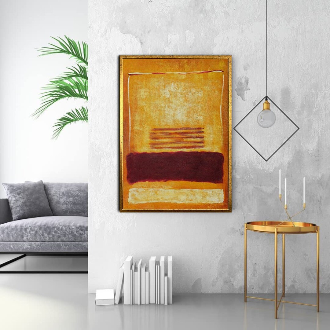 Mark Rothko Orange Reproduction Canvas Print Modern Wall Decor Abstract ...
