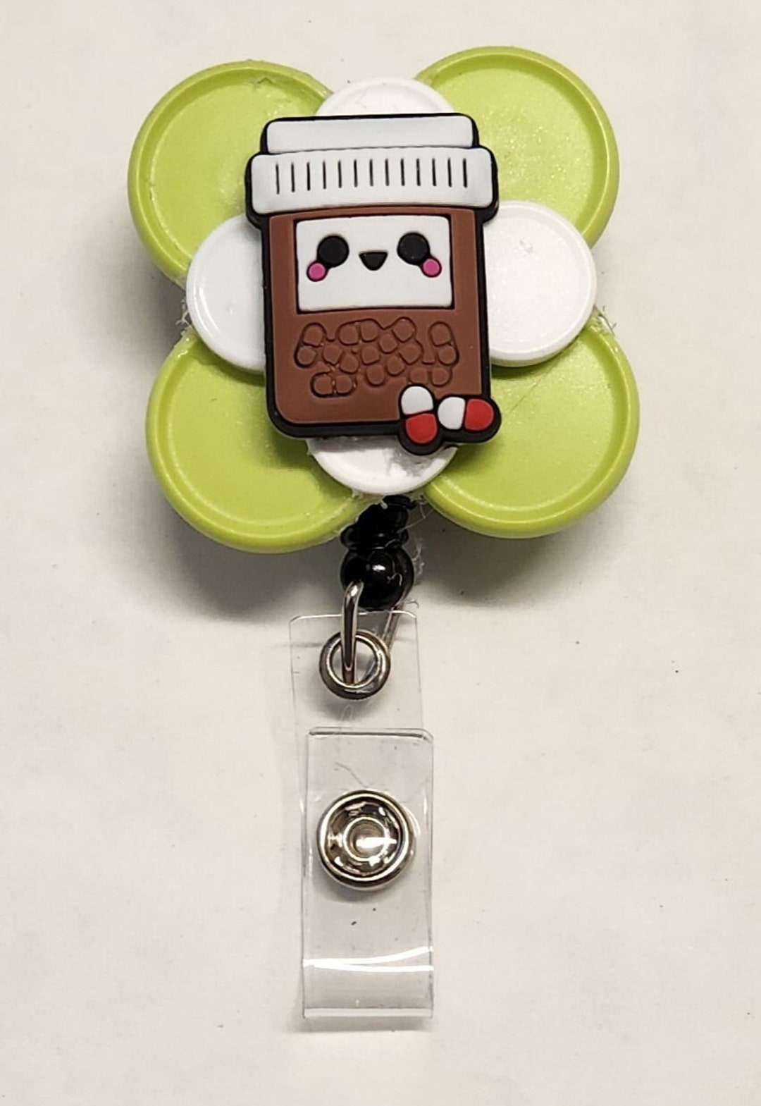 Badge Reel Cute Medication Bottle Medication Vial Tops - Etsy