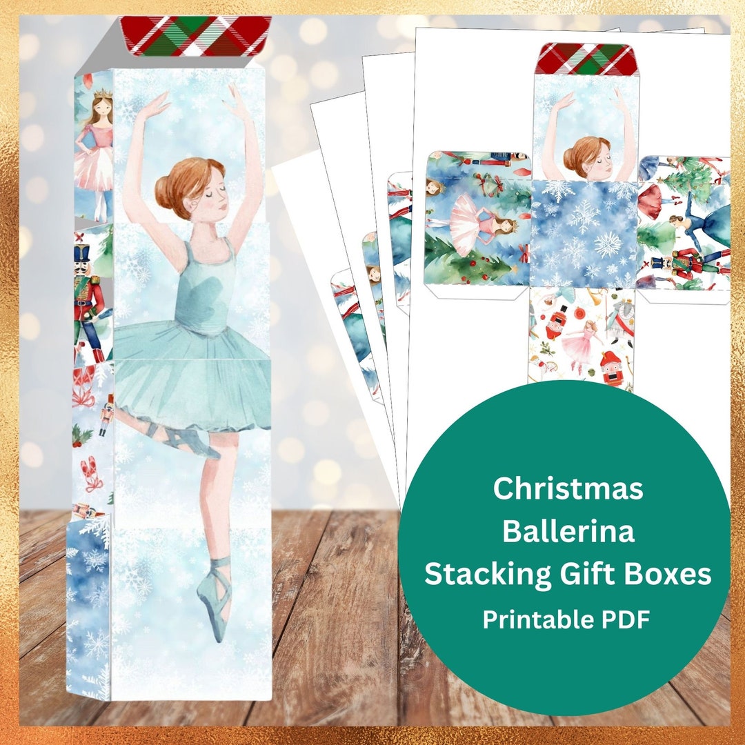 Ballerina Stacking Gift Boxes | Printable Instant Download | for ...