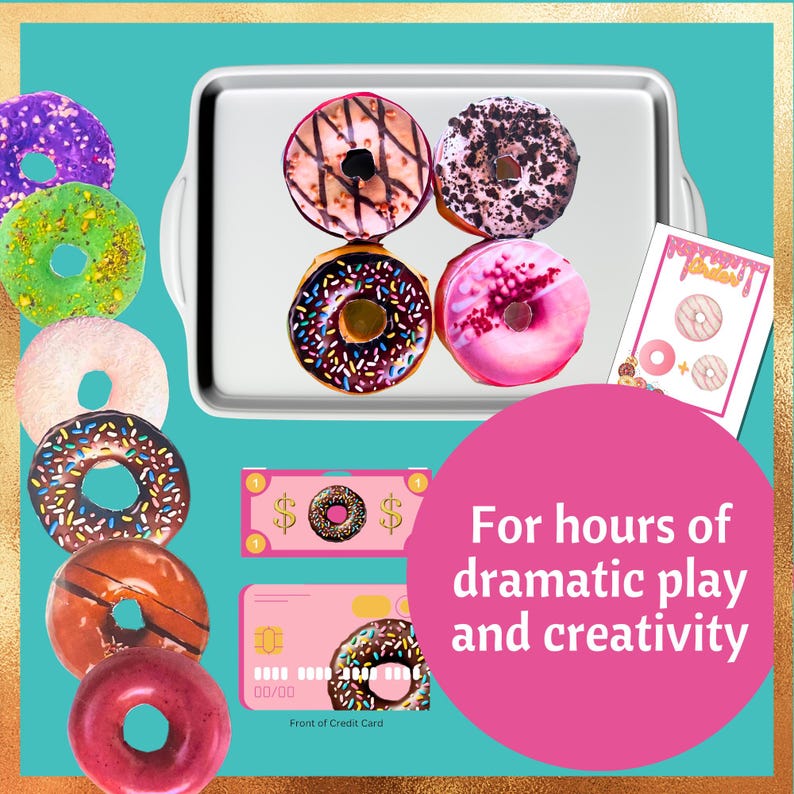 3D Paper Donut Shop: Printable Pretend Play Bakery (PDF) - Etsy