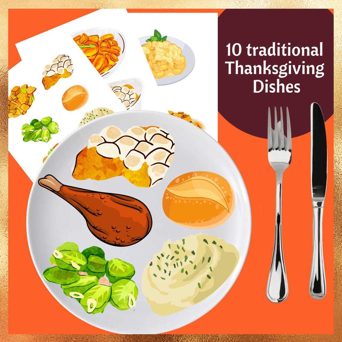 My Thanksgiving Dinner | Printable Play Food | Thanksgiving Holiday ...