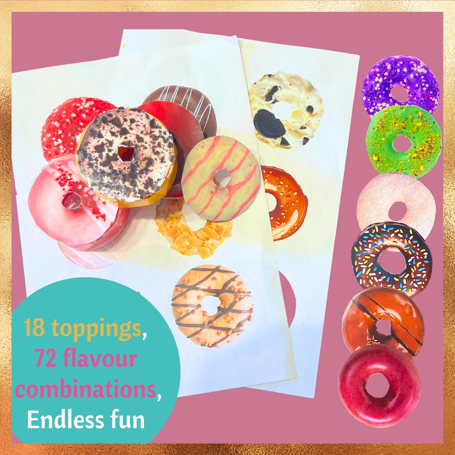 3D Paper Donut Shop: Printable Pretend Play Bakery (PDF) - Etsy