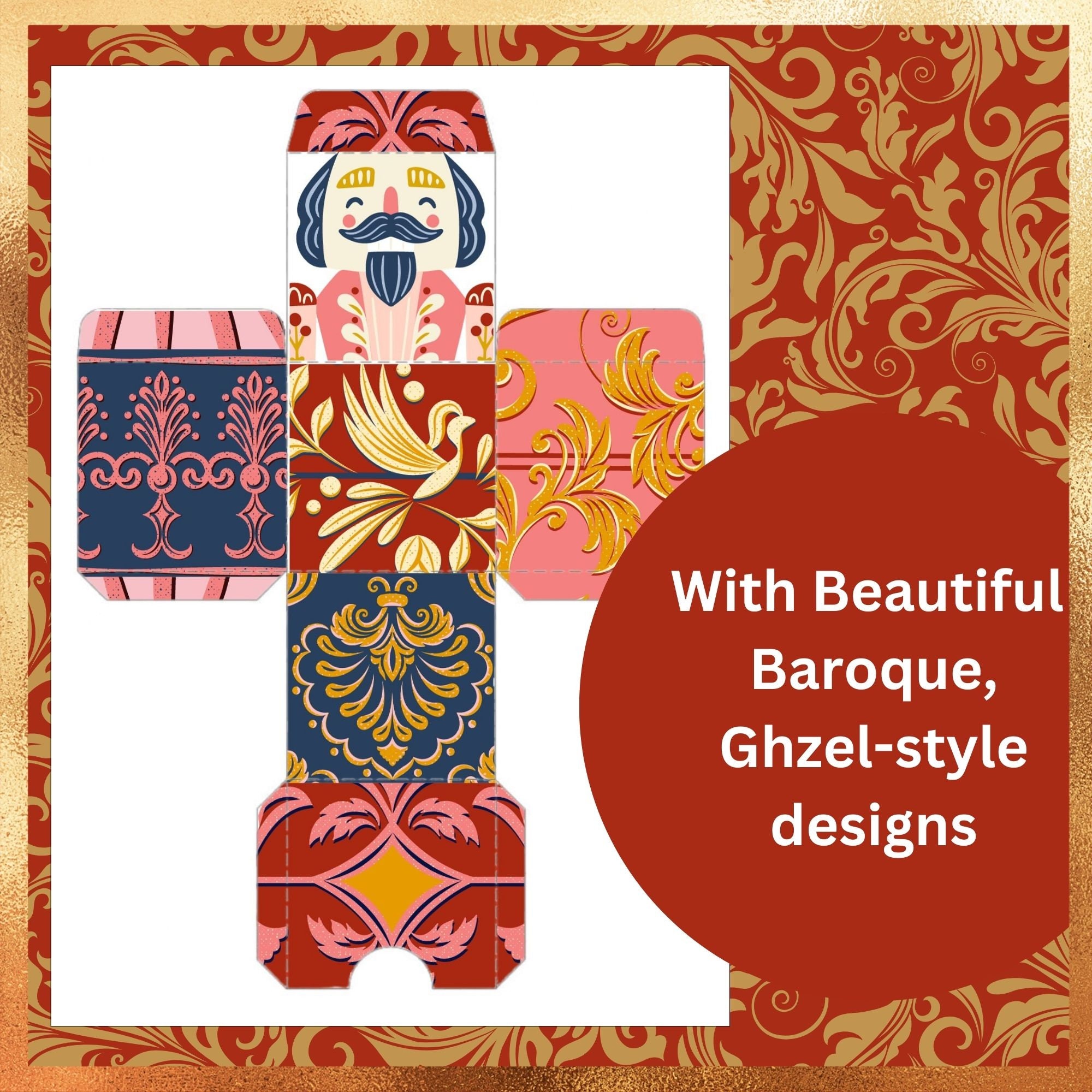 Stacking Nutcracker Gift Boxes Printable Instant Download - Etsy