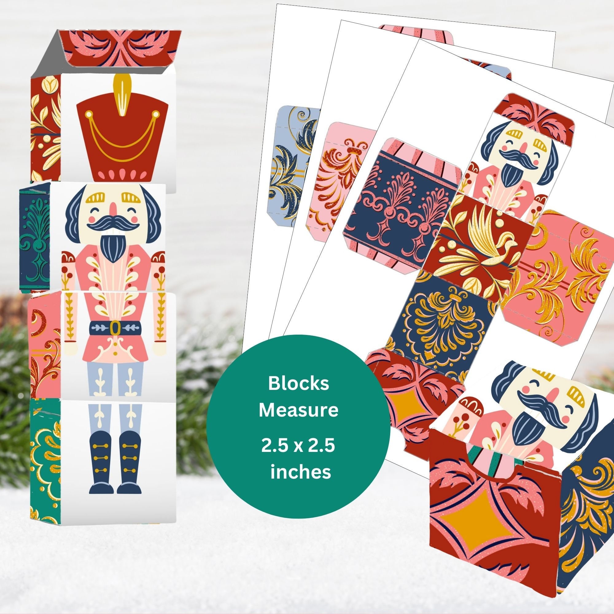 Stacking Nutcracker Gift Boxes Printable Instant Download - Etsy