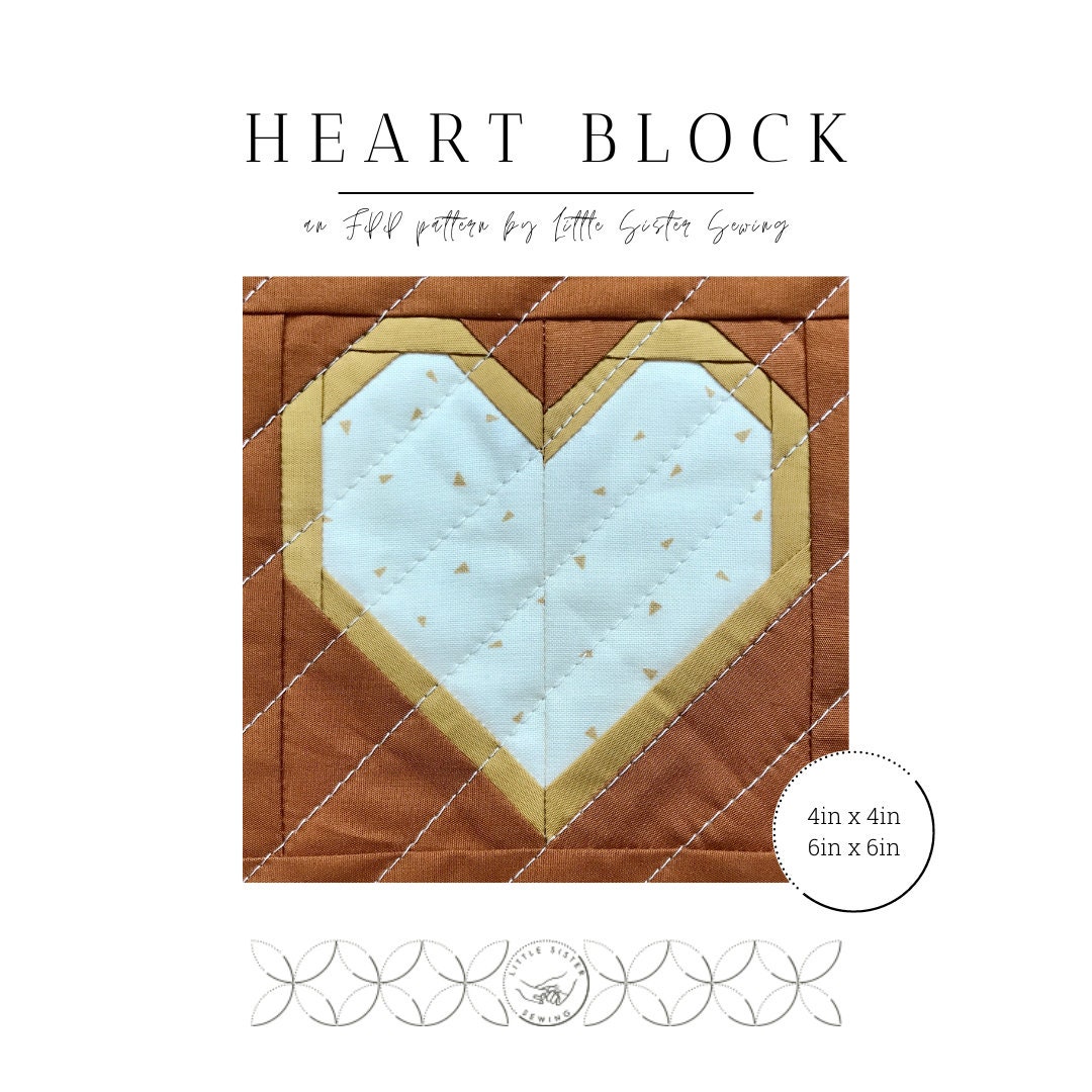 Heart Block - FPP Sewing Quilting Pattern (download) - Etsy