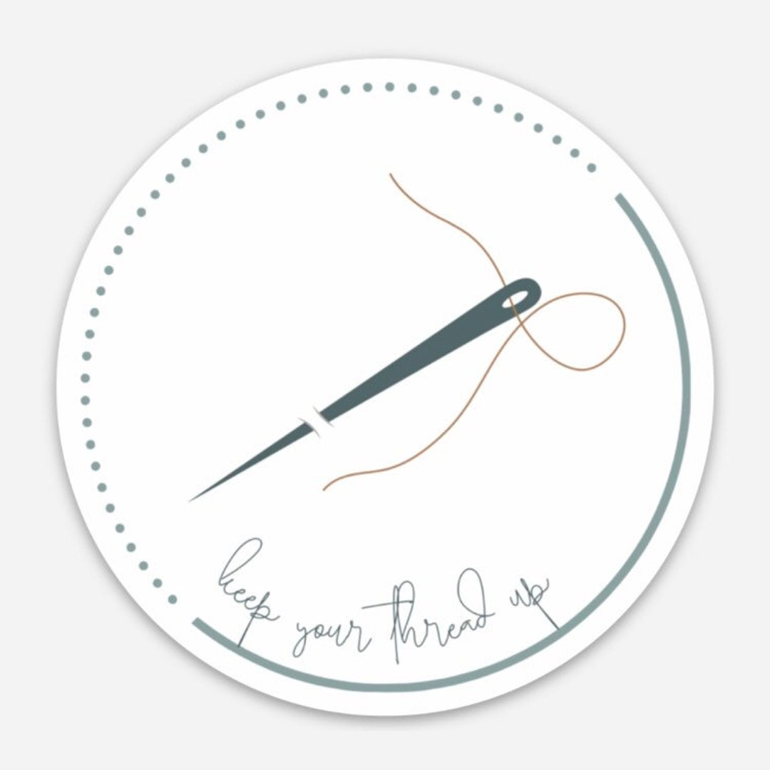 Needle & Thread Sticker | Quilting Sewing Embroidery | Gift for Quilter ...