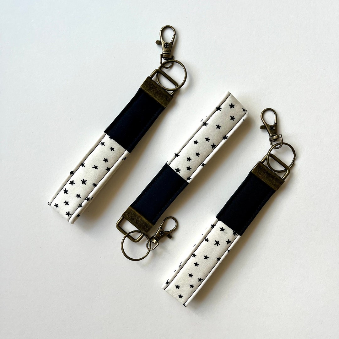 Star Key Fob, Starry Fabric Keychain, Quilted Wristlet Keychain ...