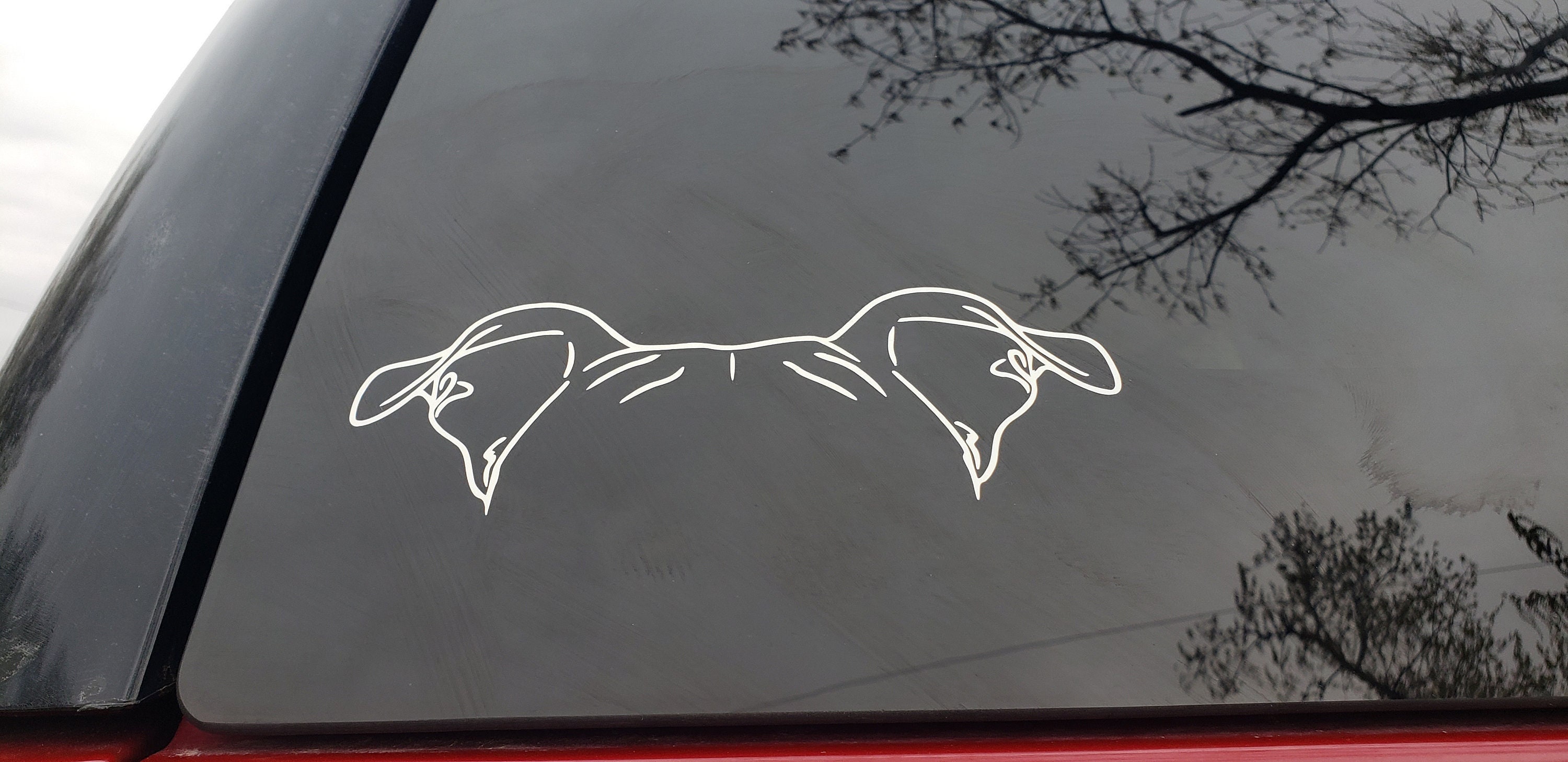 Dog Ear Outline Decal Car Decal Pitbull Dog Decal Gifts for - Etsy