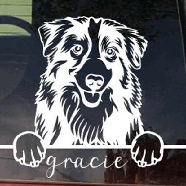 Peekaboo Aussie Dog - Etsy