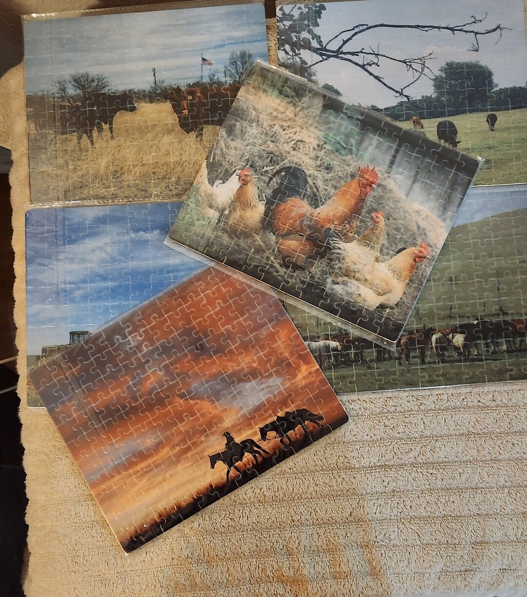 Farm Animal Photo Puzzle Picture Puzzle Cow Photo Jigsaw - Etsy