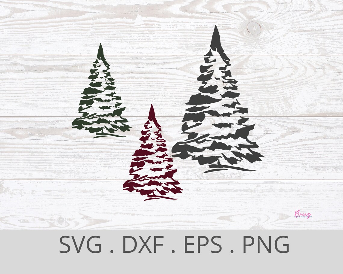 Snowy Trees Svg, Christmas Trees Svg, Snowy Tree Clipart, Tree Vector ...