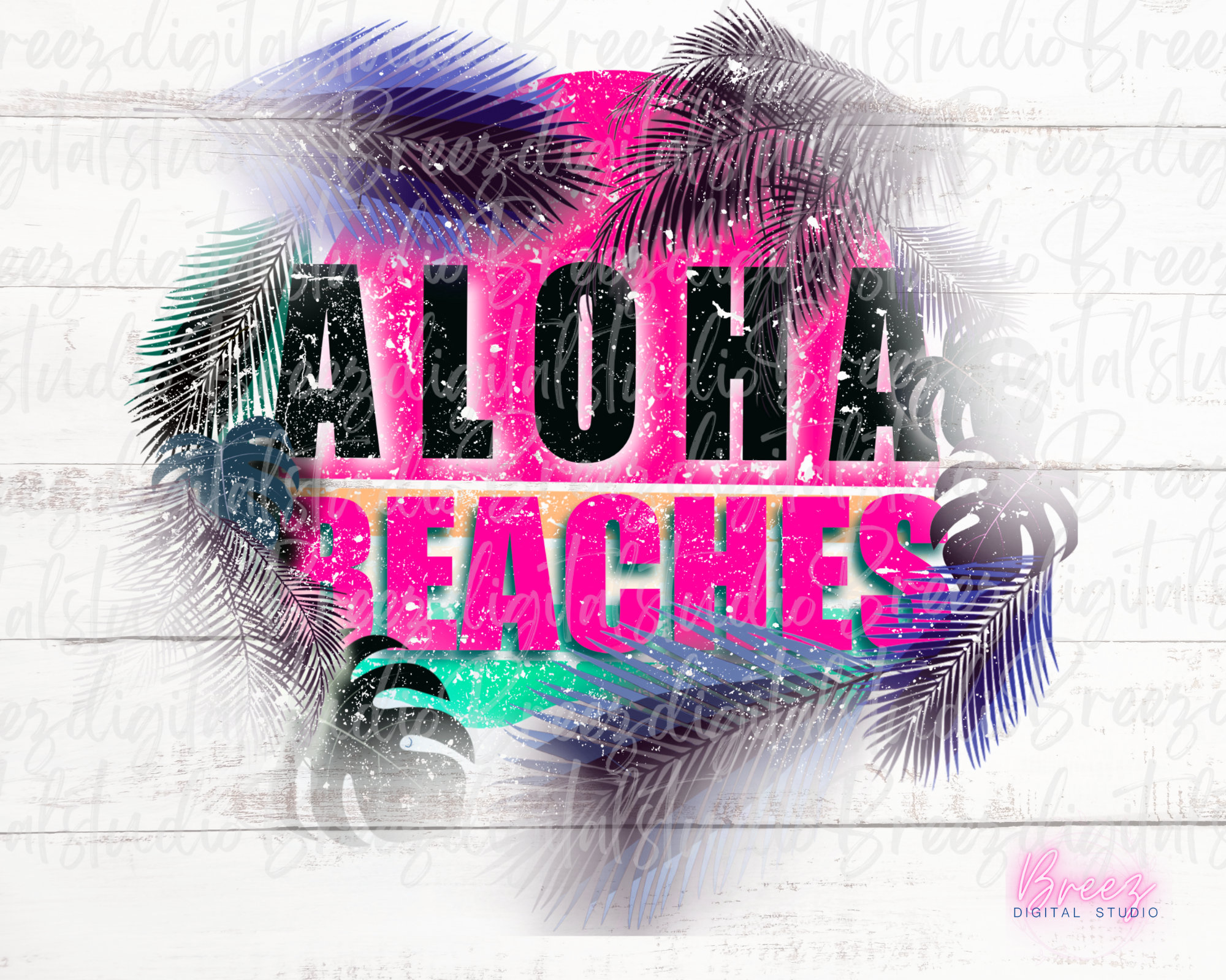 Aloha Beaches Png, Aloha Png, Tropical Leaves Design, Summer ...