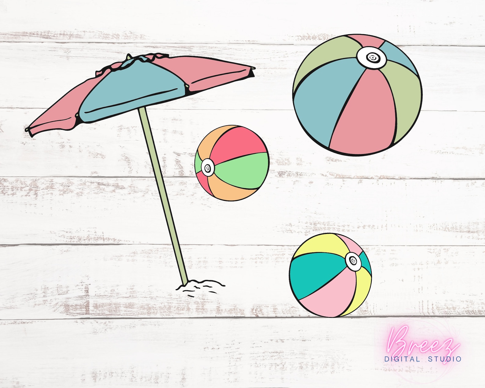 Beach Bundle SVG, Summer Bundle SVG, Beach Ball SVG, Beach Clipart ...