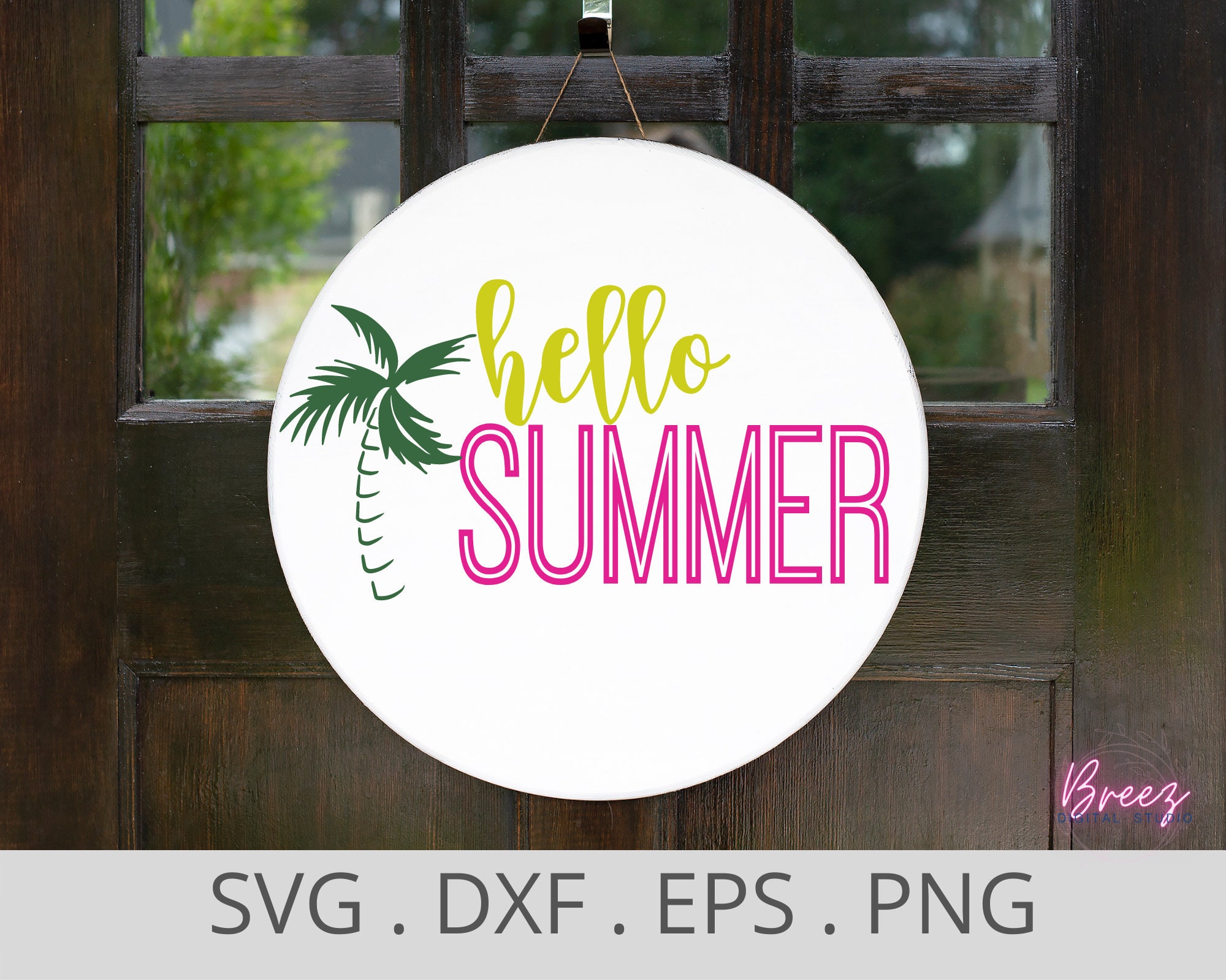 Door Hanger SVG for Cricut, Spring Signs SVG Bundle, Round Door Sign ...