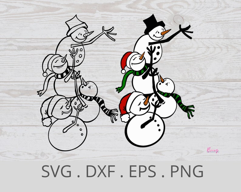 Snowmen Stack Svg, Snowmen Vector, Winter Snow Svg, Snowman Clipart ...