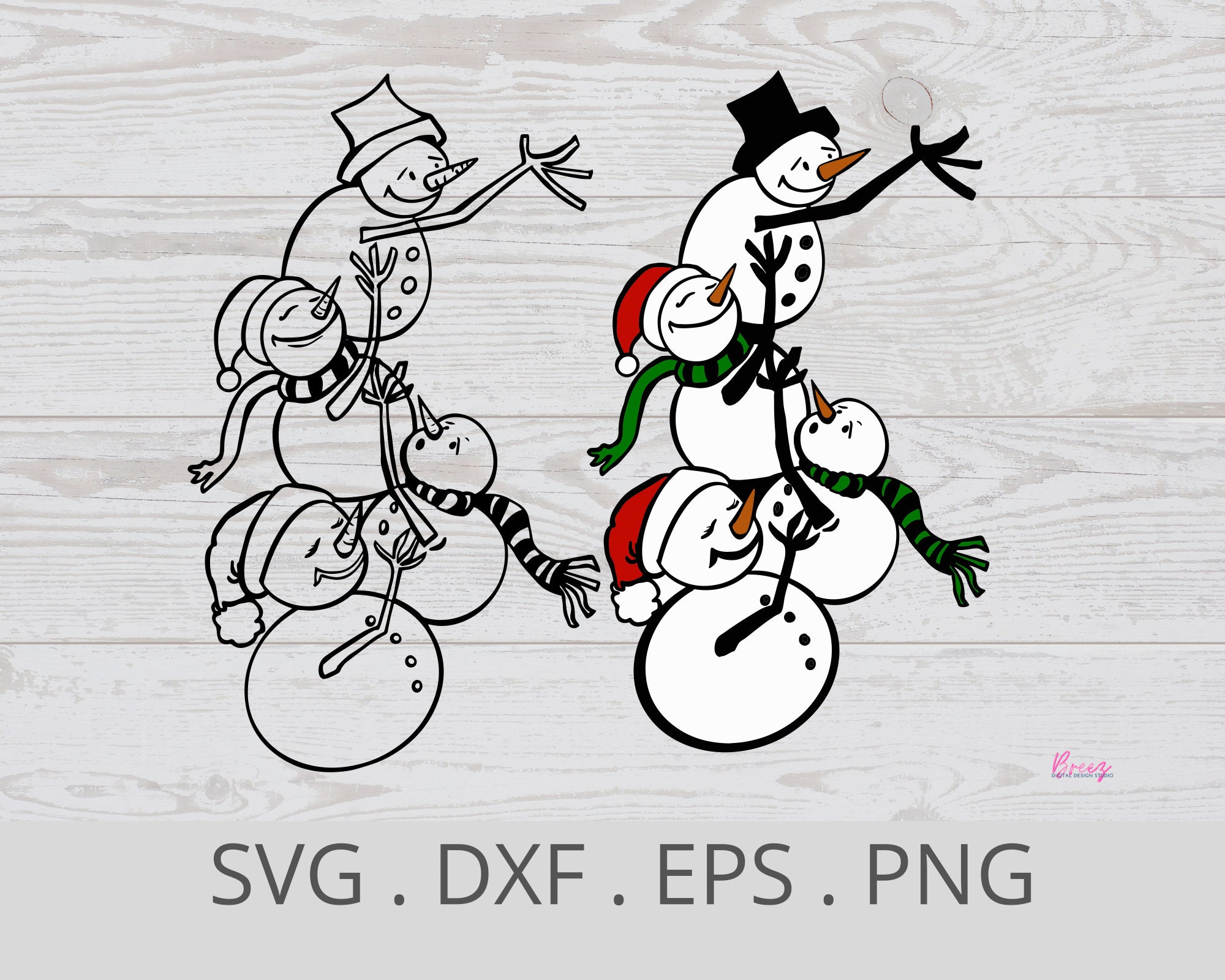 Snowmen Stack Svg, Snowmen Vector, Winter Snow Svg, Snowman Clipart ...