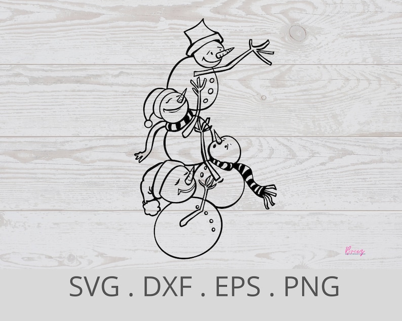 Snowmen Stack Svg, Snowmen Vector, Winter Snow Svg, Snowman Clipart ...