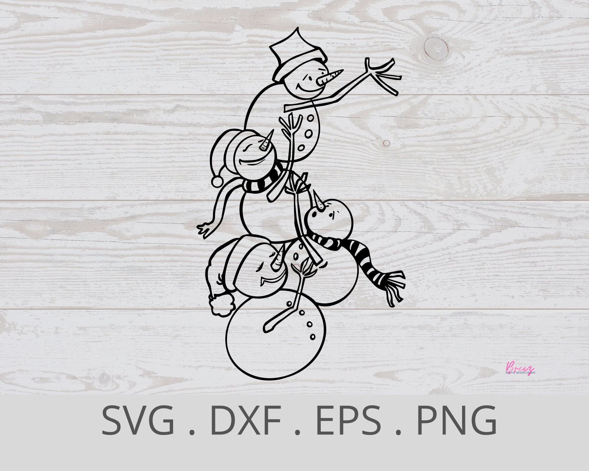 Snowmen Stack Svg, Snowmen Vector, Winter Snow Svg, Snowman Clipart ...