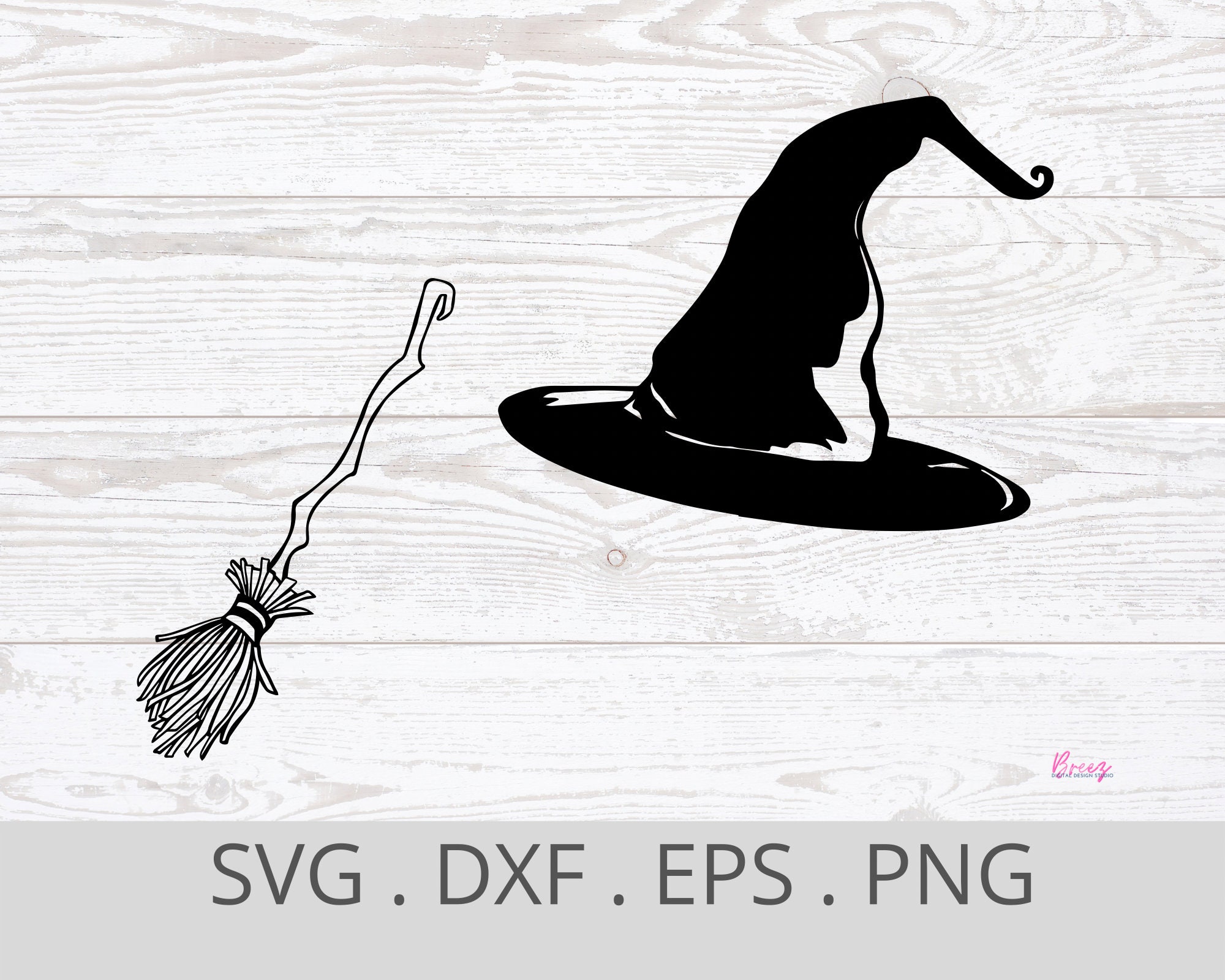 Witch Hat Svg, Witch Broom Svg, Halloween Witch Svg, Wicked Witch Hat ...