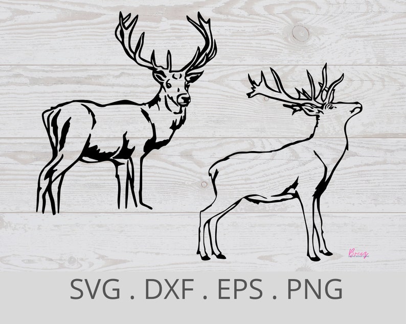 Deer Svg, Deer Clipart, Deer Png, Deer Outline Svg, Christmas Deer Svg ...