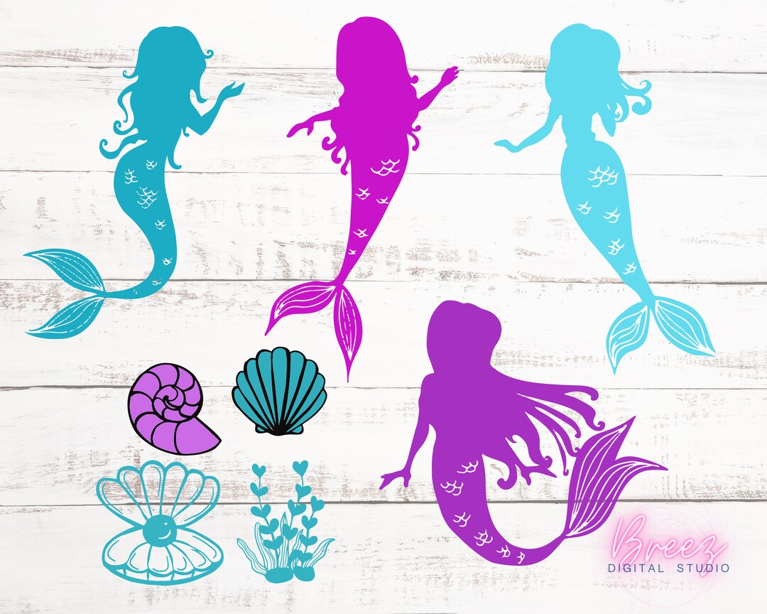 Mermaid SVG Bundle, Mermaid SVG, Mermaid Tail SVG, Mermaid Life Svg ...