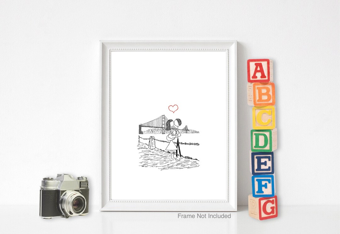 Canoodle Doodles No. 24 Golden Gate Bridge Couple With Baby Version ...