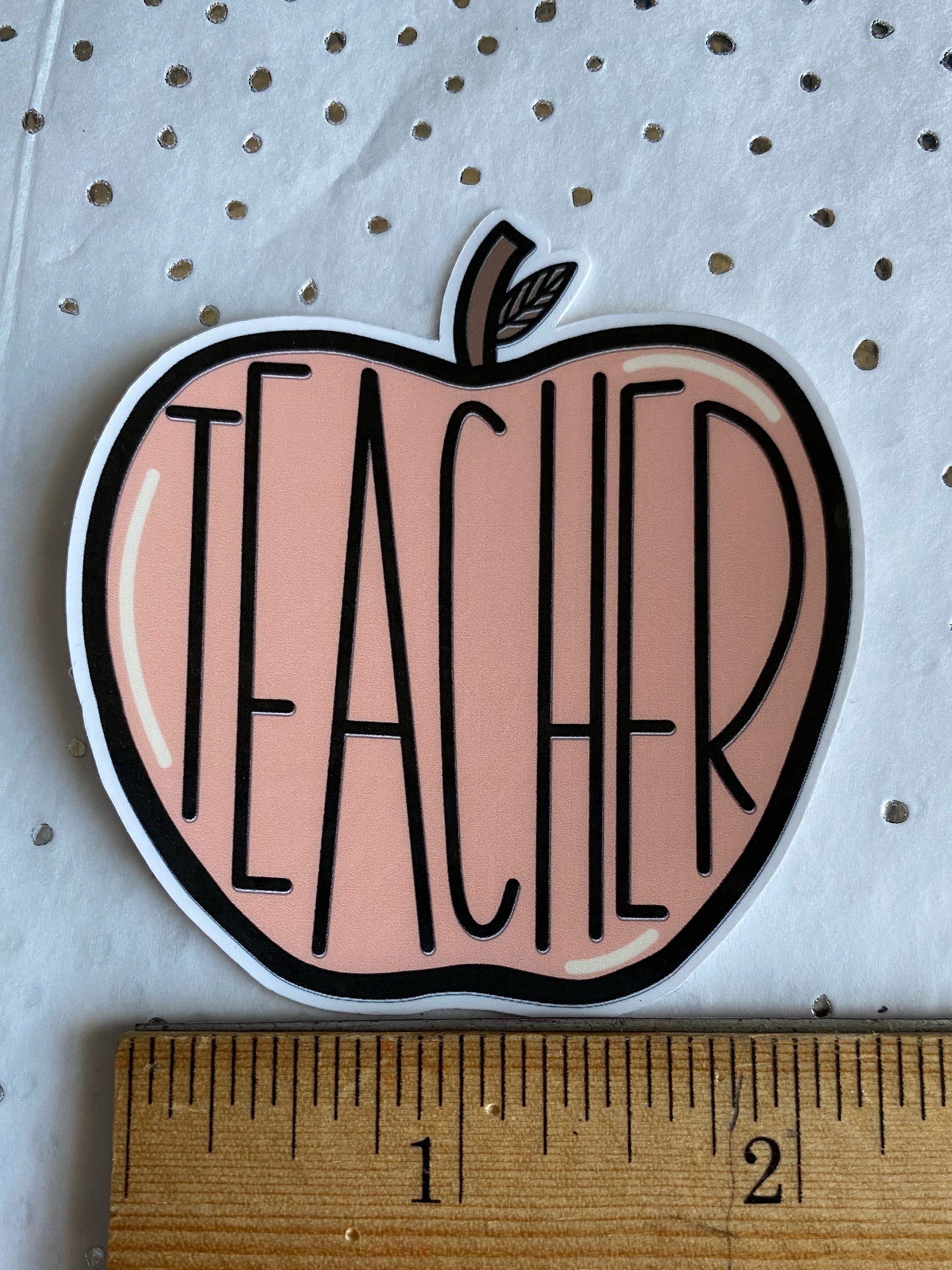 Teacher Apple Sticker - Etsy