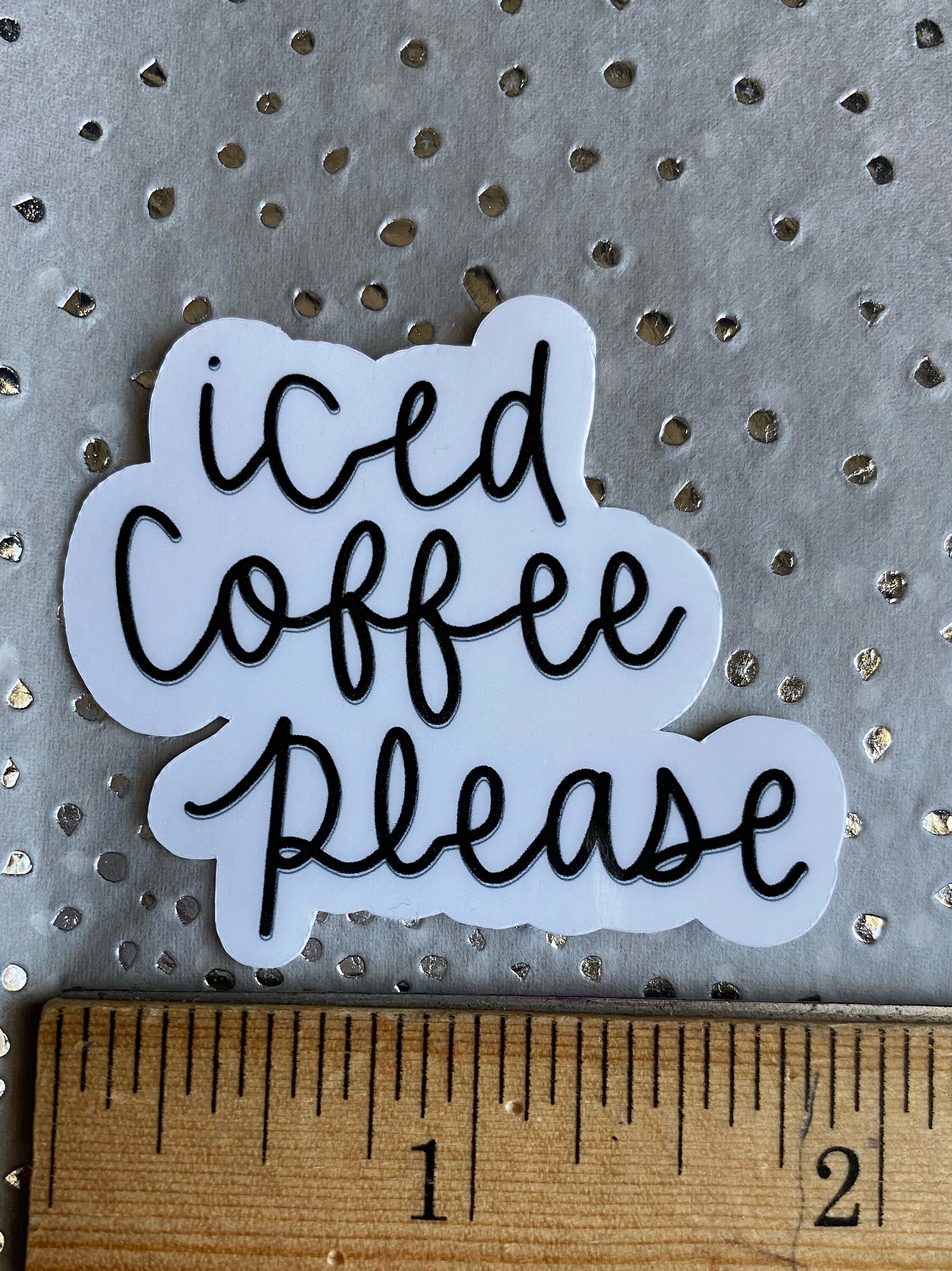 Iced Coffee Please Sticker - Etsy