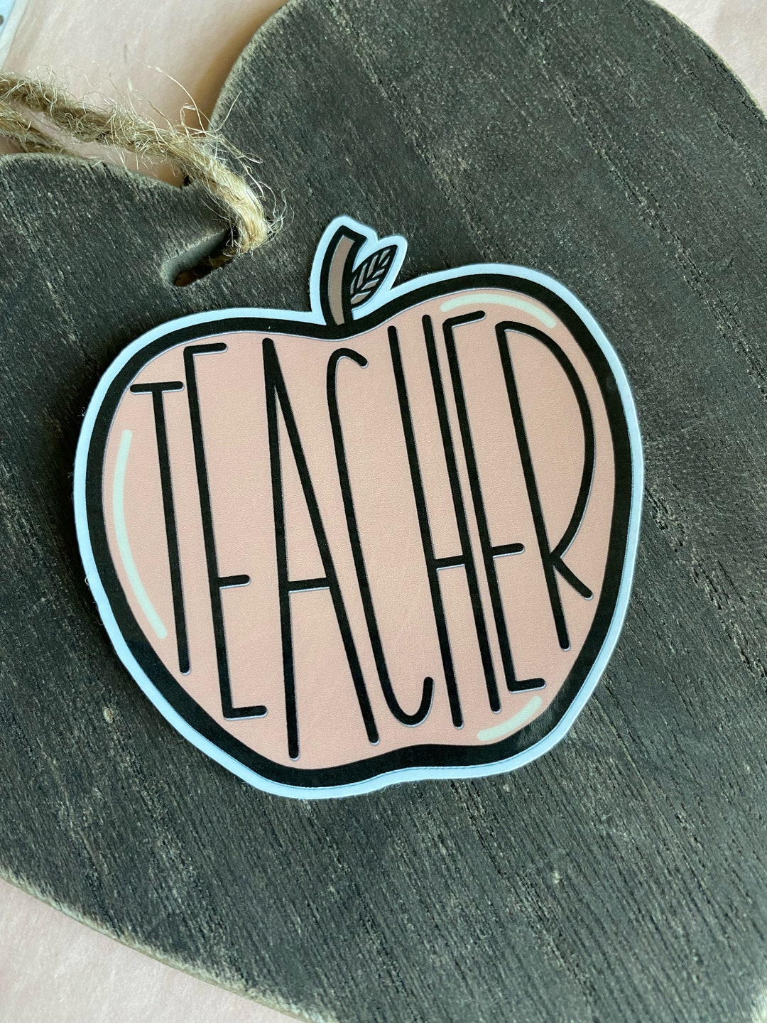 Teacher Apple Sticker - Etsy