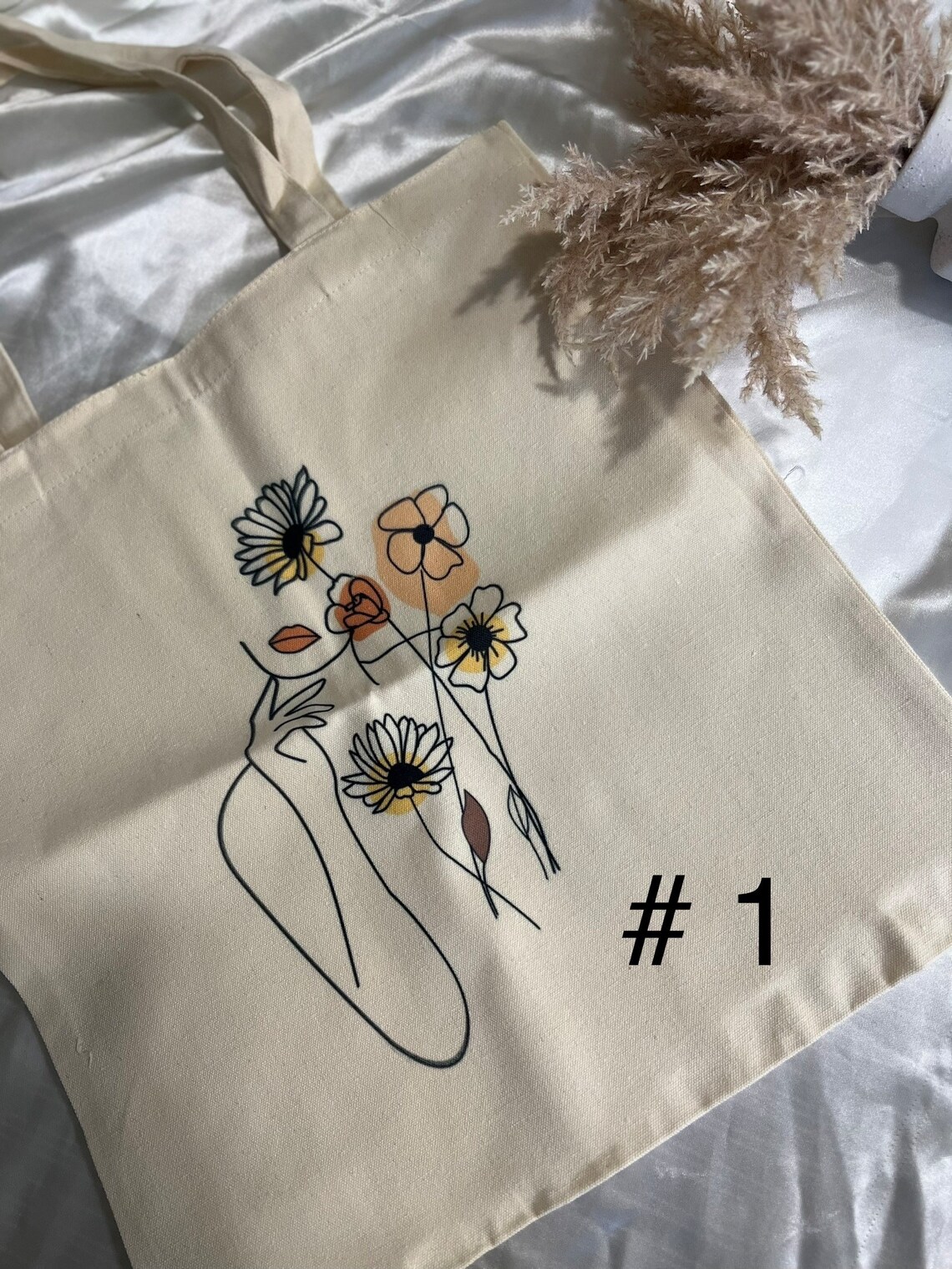 Line Art Tote Bag| Everyday Essentials Bag | Tote Bag | Simple Tote Bag ...