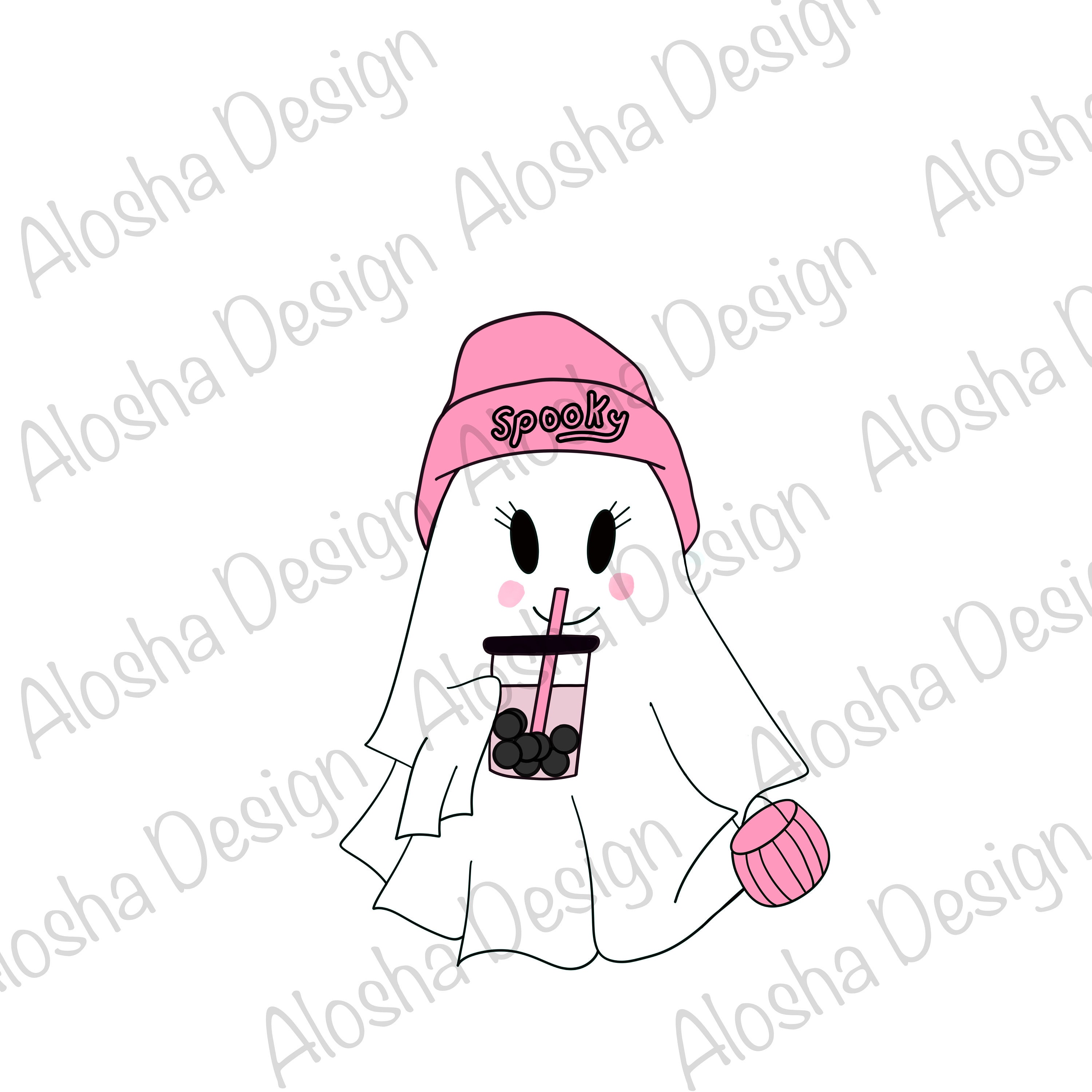 PNG Ghost Ghost PNG Cute Ghost Ong Cute Ghost Drinking Boba Drink Cute ...