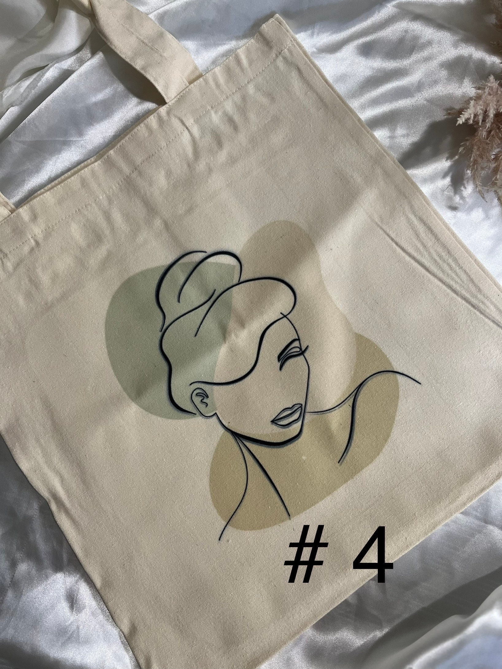 Line Art Tote Bag| Everyday Essentials Bag | Tote Bag | Simple Tote Bag ...