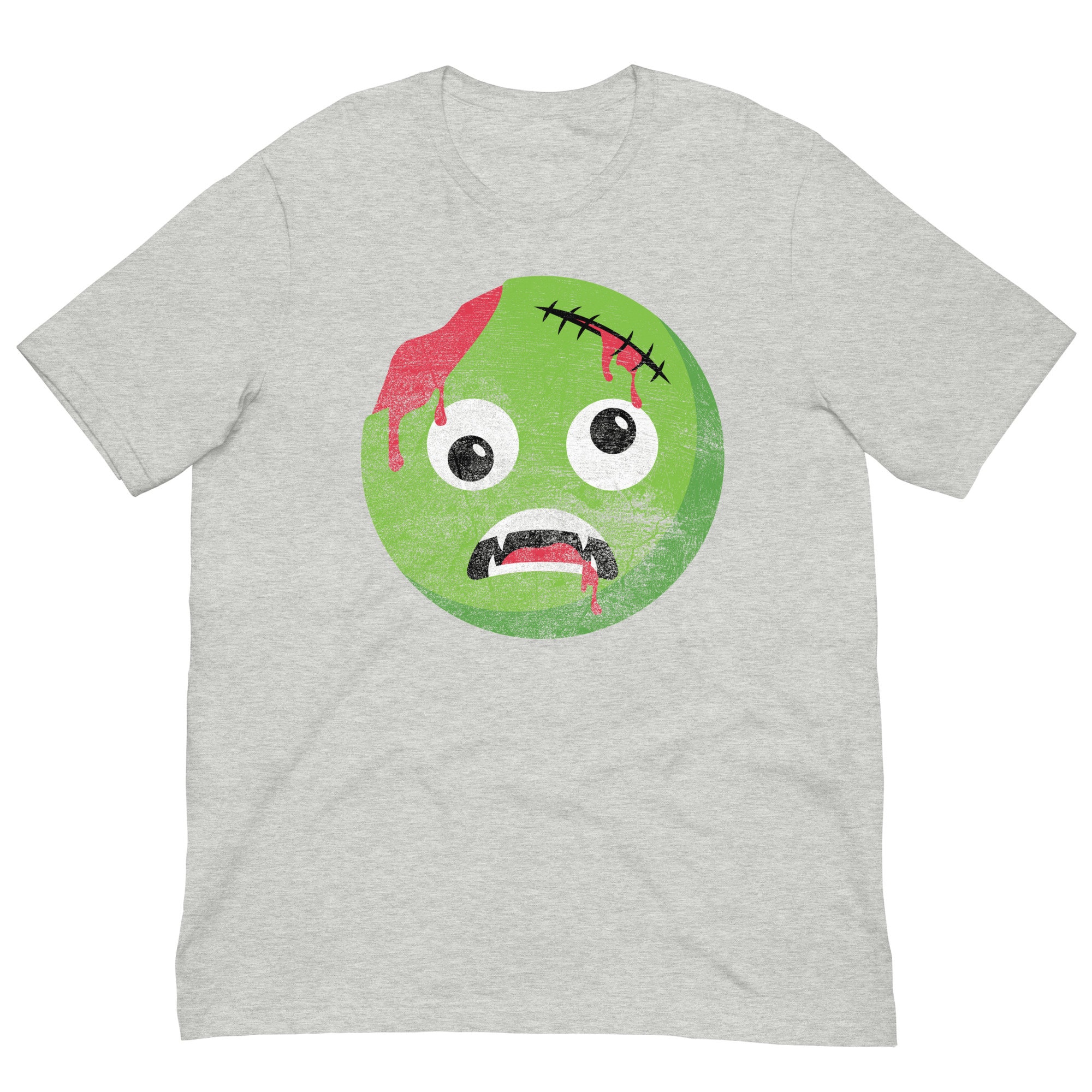 Zombie Emoji Tee Distressed Emoticon Graphic Tee Shirt Bella Canvas ...
