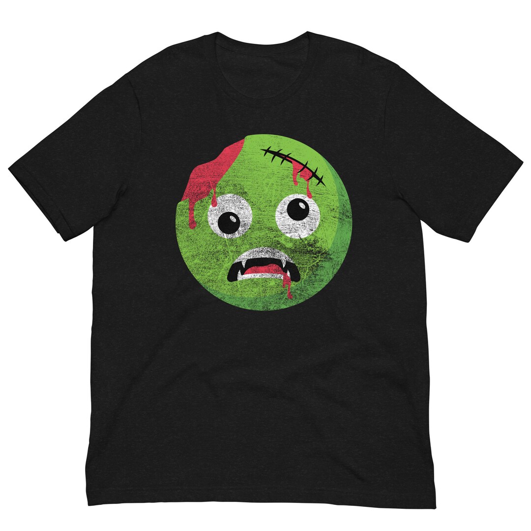 Zombie Emoji Tee Distressed Emoticon Graphic Tee Shirt Bella Canvas ...