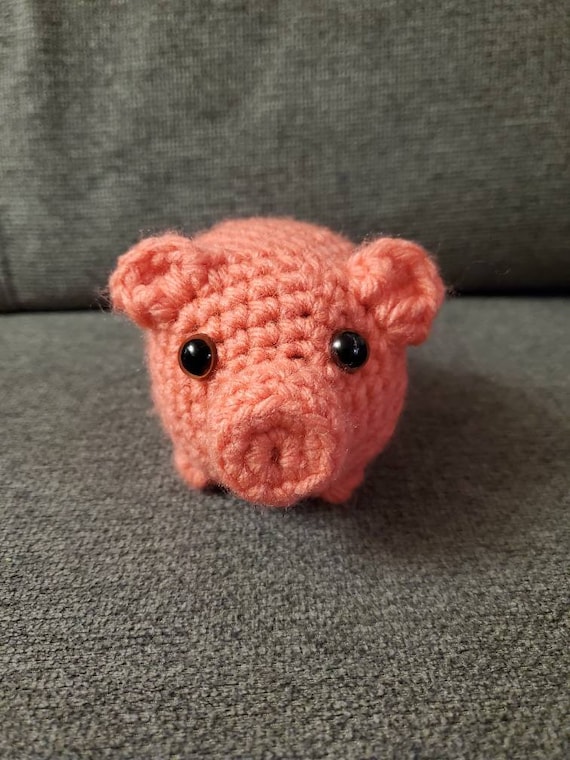 Tiny Crochet Mini Pig - Etsy