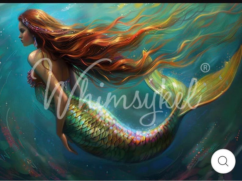 Whimsykel Decoupage Paper-nadia Mermaid - Etsy