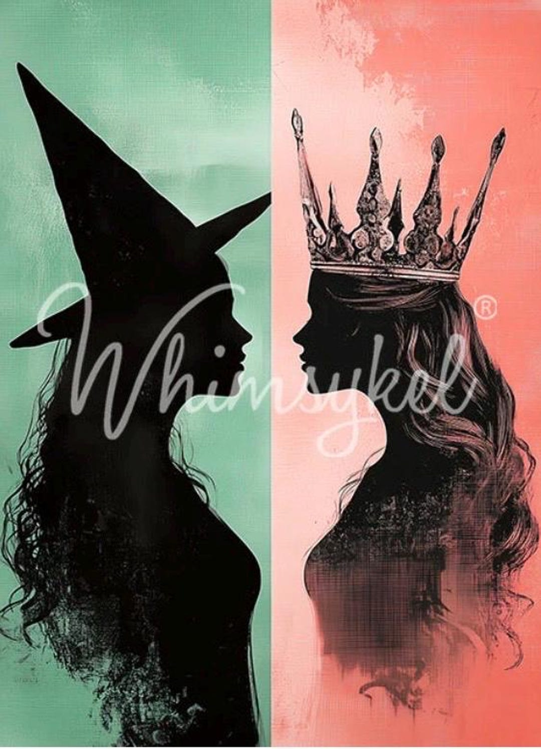 Whimsykel Decoupage Paper-birtue or Vice Witch - Etsy