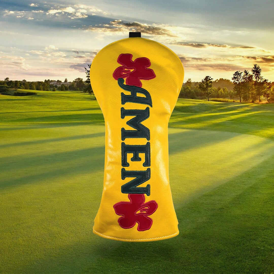 Amen Corner Azaleas Driver Head Cover: Faux Leather Golf Club Cover - Etsy
