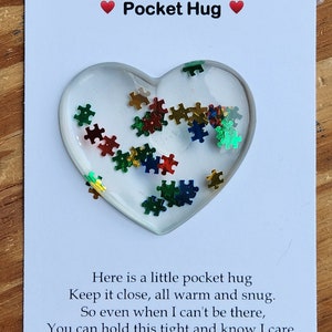 Pocket Hug Heart Autism Awareness - Etsy