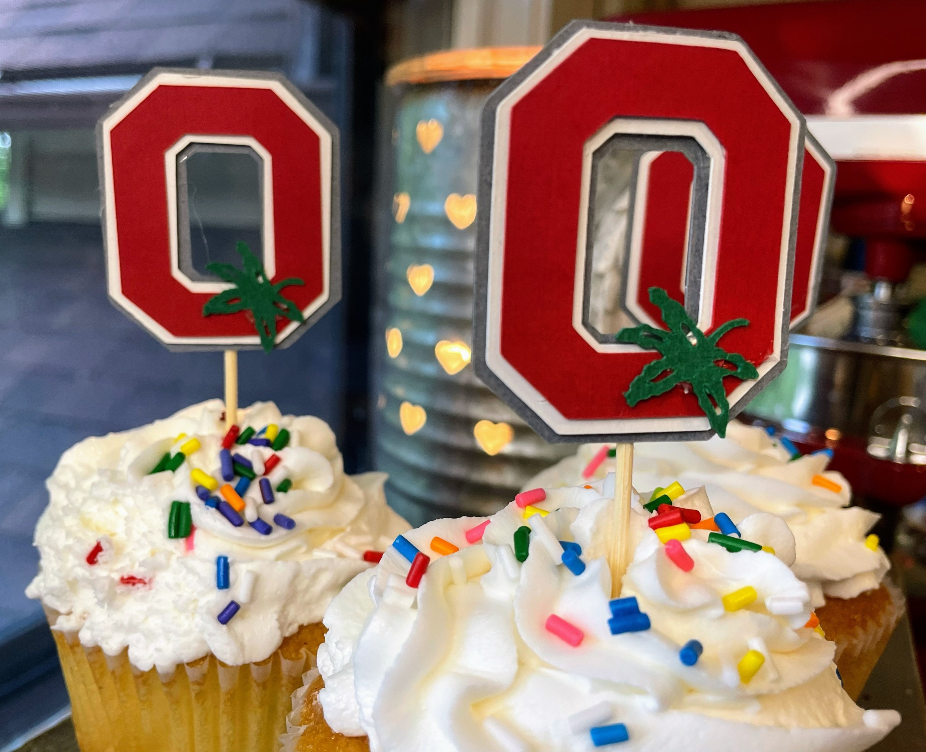 The Ohio State University Buckeye Cupcake Party Toppers Tailgating ...