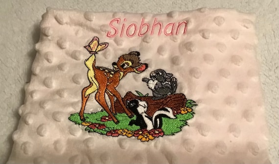Embroidered Personalised Bambi and Friends - Etsy